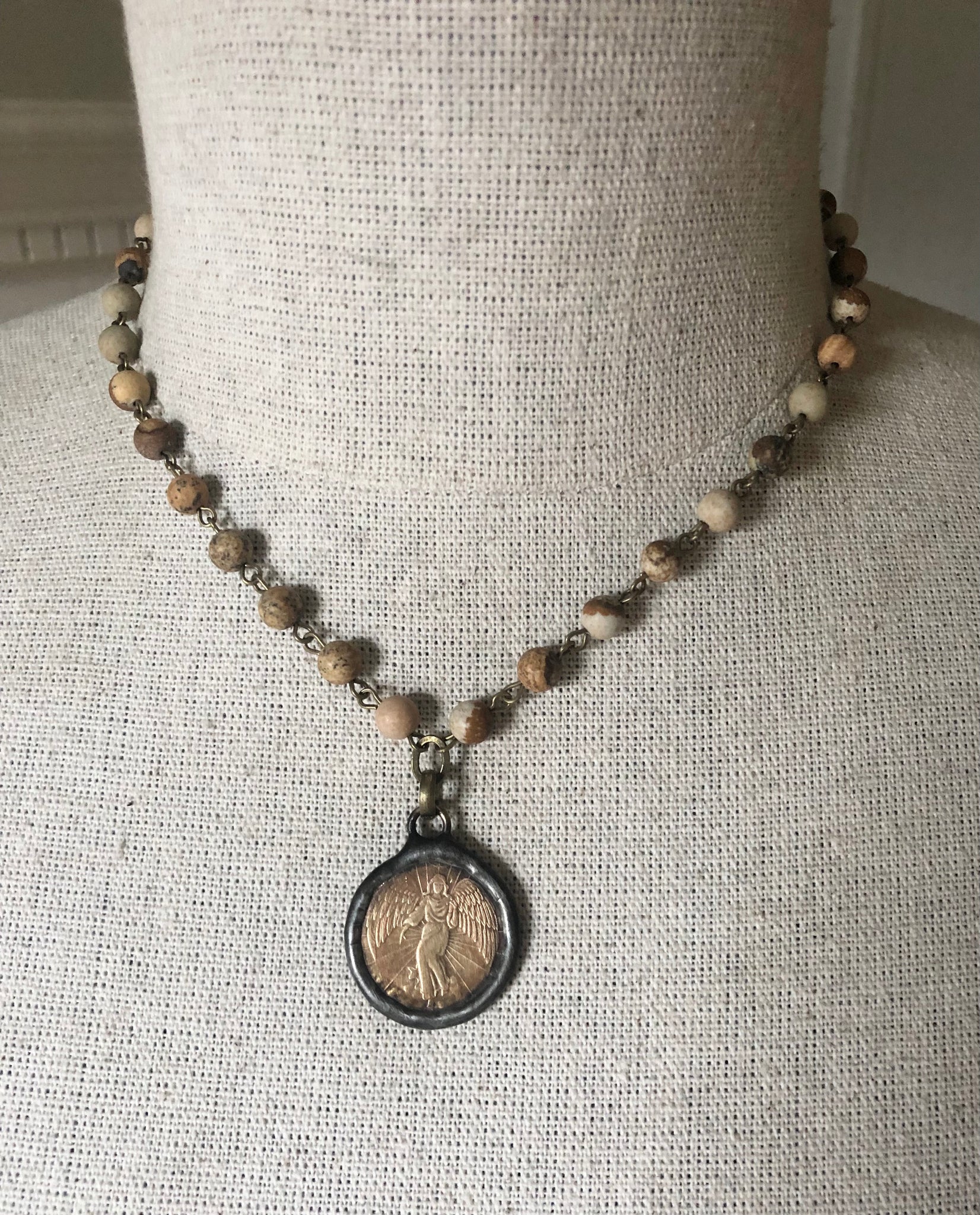 Old World Angel Coin Necklace – Funky Trunk Vintage Designs